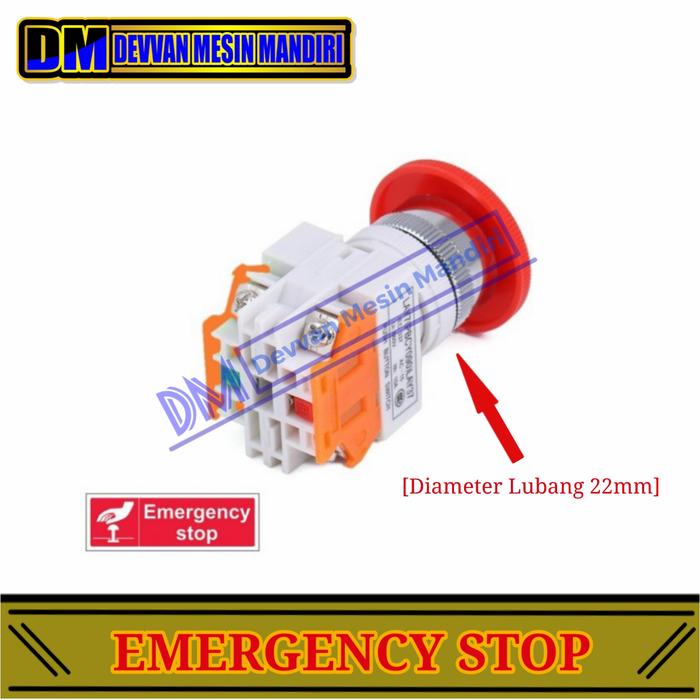 Jual TOMBOL EMERGENCY STOP push to switch off - 22mm - Kab. Tangerang ...