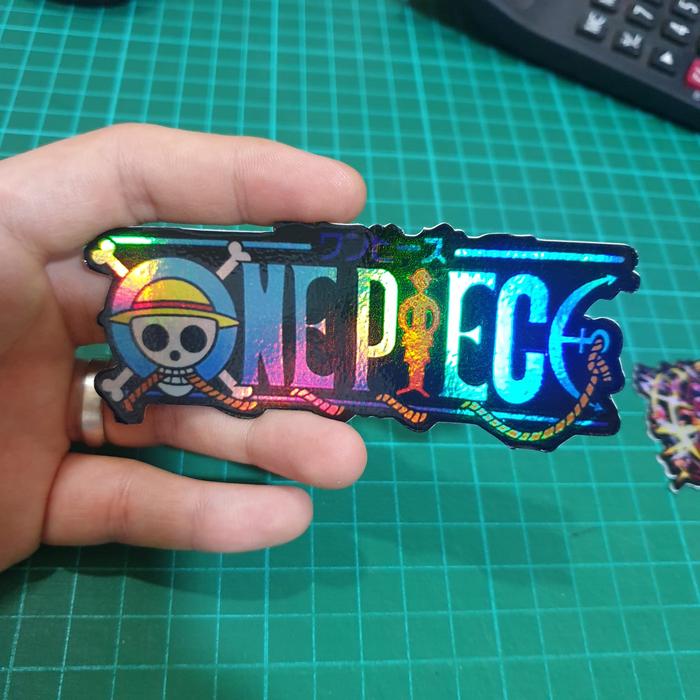 Jual Sticker Hologram Anime - PSH624 Besar - One Piece Logo - Jakarta ...