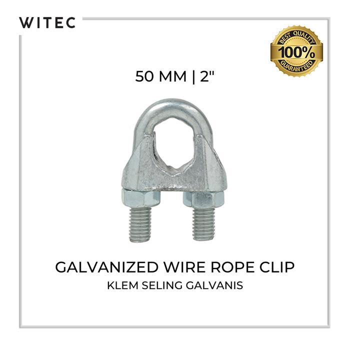 Jual Wire Rope Clip/Clamp Galvanized / Klem Seling Kuku Macan 50mm (2 ...
