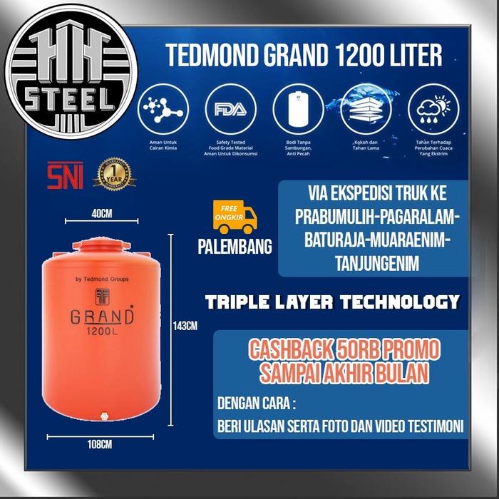 Jual TEDMON TEDMOND GRAND 1600 LITER TANGKI AIR TOREN TEDMOND 1600 L ...