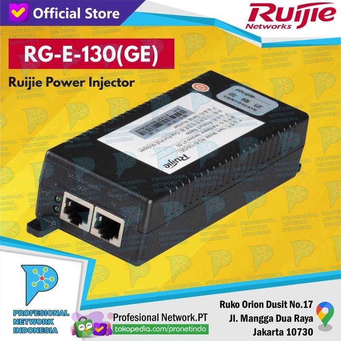 Jual Ruijie RG-E-130(GE) Power Injector / PoE Adapter RG-E-130 (GE ...