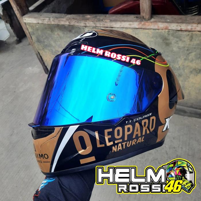 Jual Kaca Visor KYT TT COURSE Iridium blue plus TEAR OFF POST TOP ...