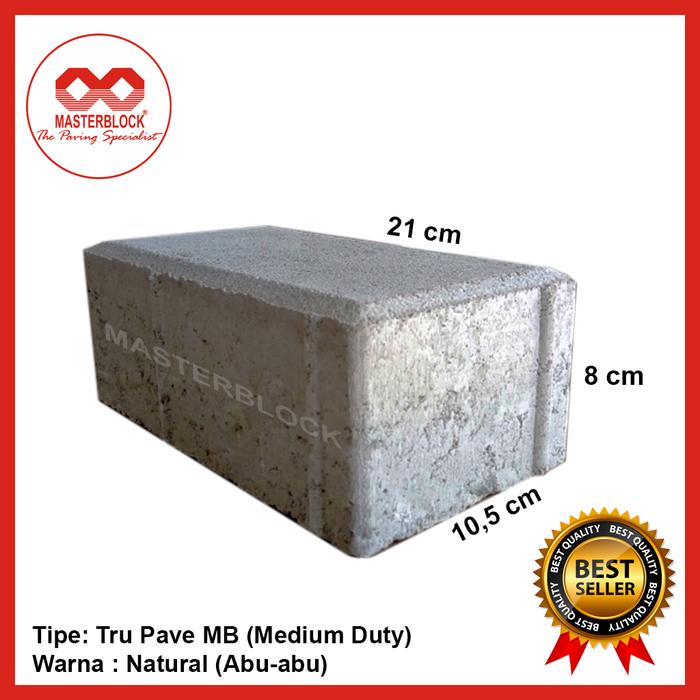 Jual Paving Block TruPave (Bata) 8 cm MB, Natural (Abu-abu), ZONA 1 ...