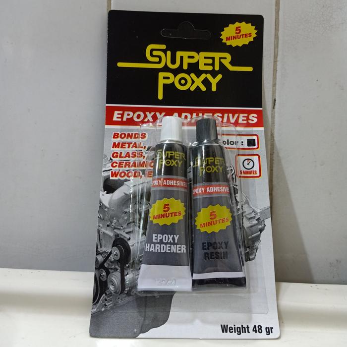 Jual Lem Besi/Plastic Steel Epoxy 5 Menit Super Poxy (48gr) - Jakarta ...