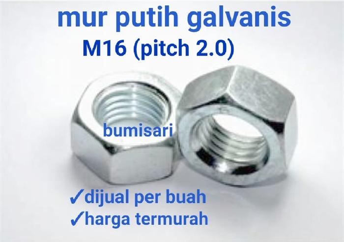 Jual mur m16 galvanis / mur putih / mur m16 / mur galvanis murah ...