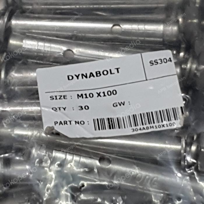 Jual Dynabolt / dinabolt M10 x 100mm SS 304 - Kota Makassar - APB ...