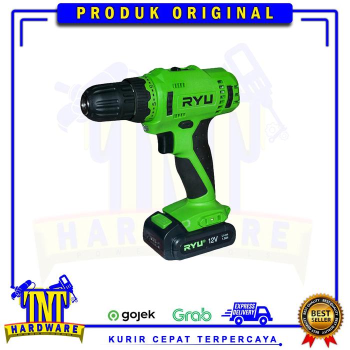 Jual RYU CORDLESS DRILL RCD 12 V/MESIN BOR OBENG 2 BATERAI/ BOR CAS RCD ...