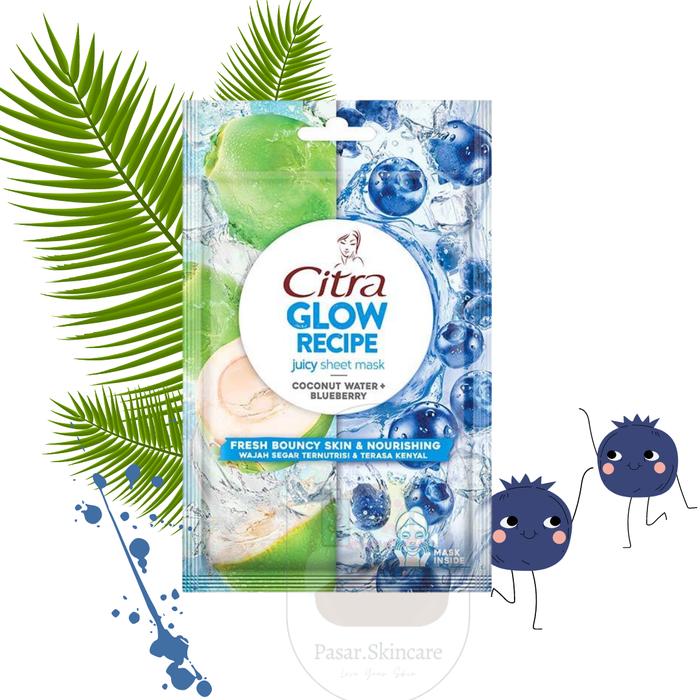 Jual Citra Glow Recipe Juicy - Sheet Mask - Coconut&Bluebr - Kota ...