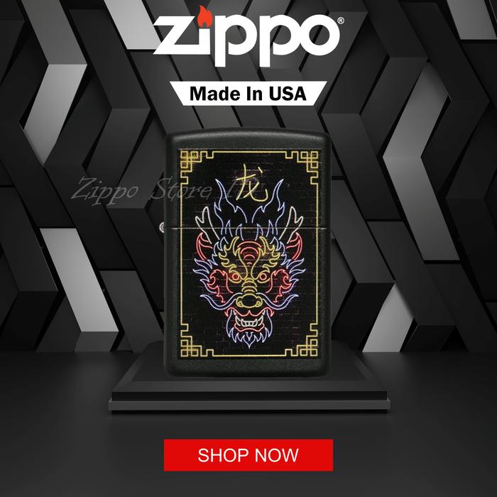 Jual Korek Api Zippo Neon Dragon Design 49396 Original Garansi Resmi - Kab. Tangerang - USA ...