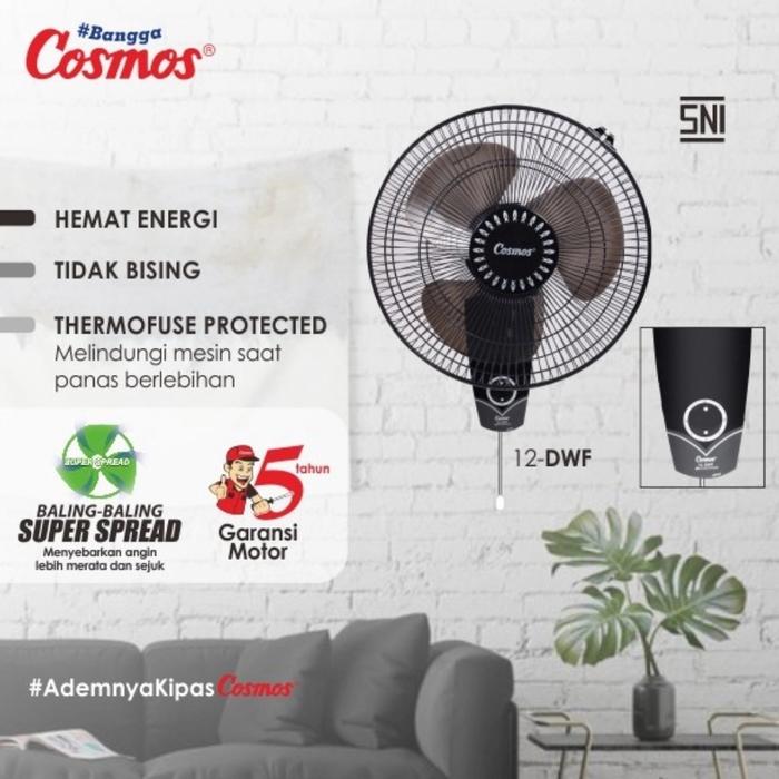Jual Promo Wall Fan COSMOS 12 inch 12DWF Kipas Angin Dinding Tembok DWF ...