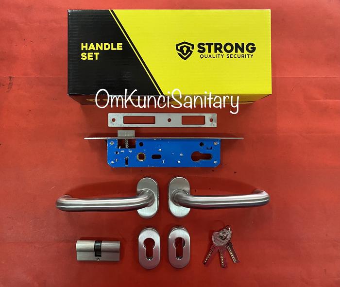 Jual Handle Pintu Roses Kunci Pintu Alumunium Stainless Set Komplit ...