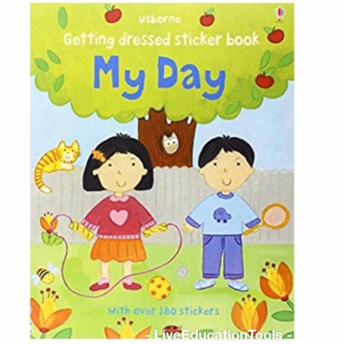 Jual USBORNE GETTING DRESSED STICKER BOOK MY DAY ( A6-002 ) - Kota ...