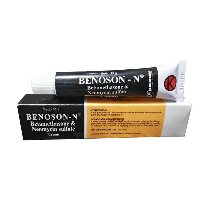 Jual BENOSON N 0,1% CREAM 5 GRAM / BETAMETASON/SALEP GATAL / ALERGI ...