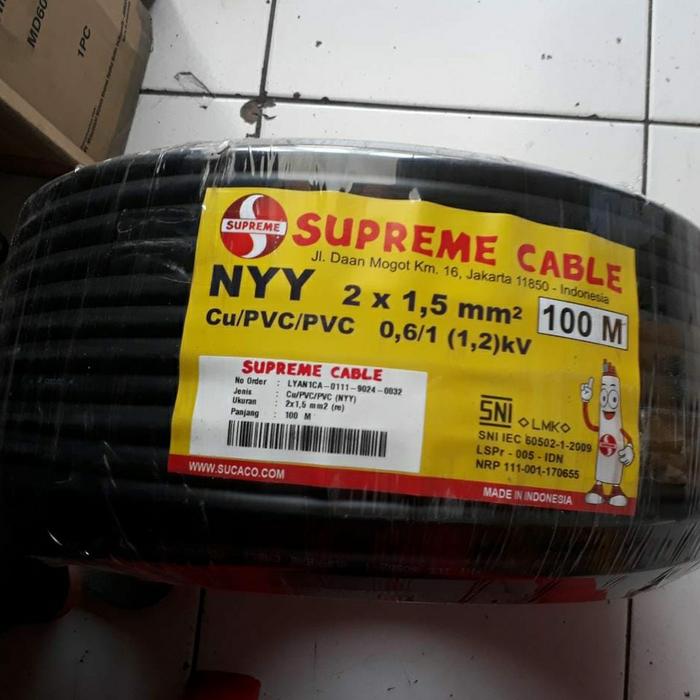 Jual Kabel NYY 2 x 1.5 mm Supreme Hitam 1 Roll 100 meter NYY 2x1.5 mm - Kota Surabaya - Jagoan ...