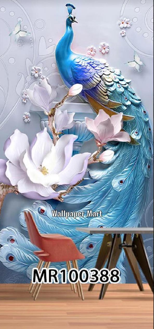 Jual Photowall Mural 3D Dinding Wallpaper Mural Burung Merak Hewan Rusa - - Jakarta Timur ...