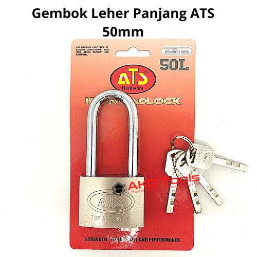Jual Gembok Nekel Putih ATS 50 mm Leher Panjang Gembok Rumah Pagar 50mm ...
