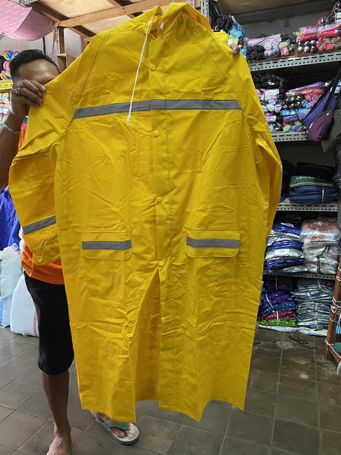 Jual Jas Hujan Proyek Rain Coat Warna Orange Kuning Security - Kuning ...