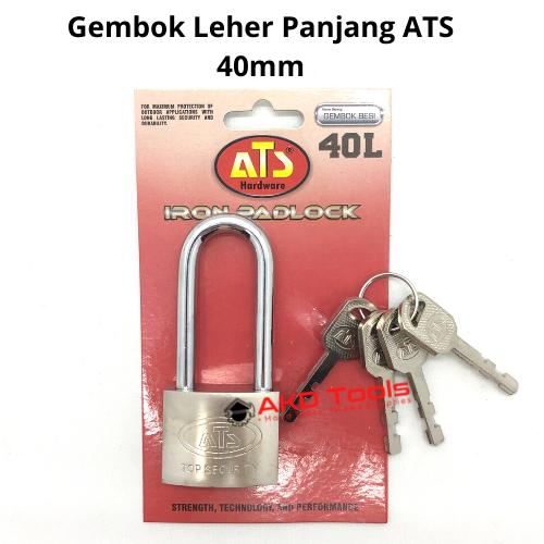 Jual Gembok Nekel Putih ATS 40 mm Leher Panjang Gembok Rumah Pagar 40mm ...
