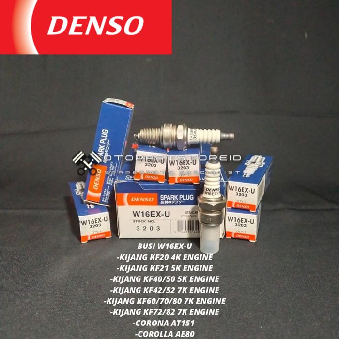 Jual BUSI KIJANG 4K/ 5K/ 7K/ COROLLA AE80/ AT151/FUTURA/ L300 W16EX-U DENSO - Kota Semarang ...