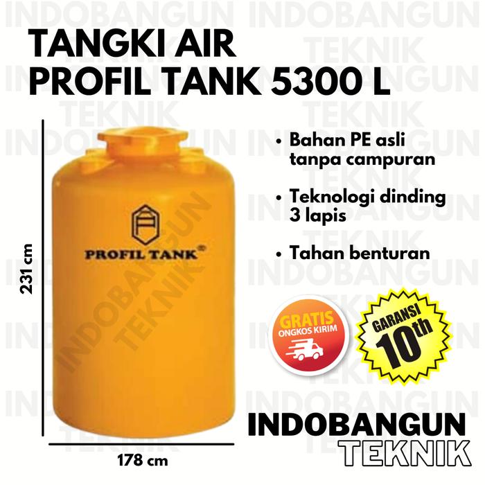 Jual Tandon Toren Tangki Air Profil Tank TDA 5000 5300 Liter Garansi ...