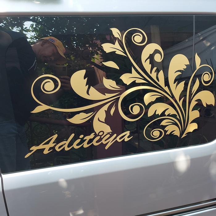 Jual cutting sticker Batik buat kaca mobil Grandmax apv bus universal ...