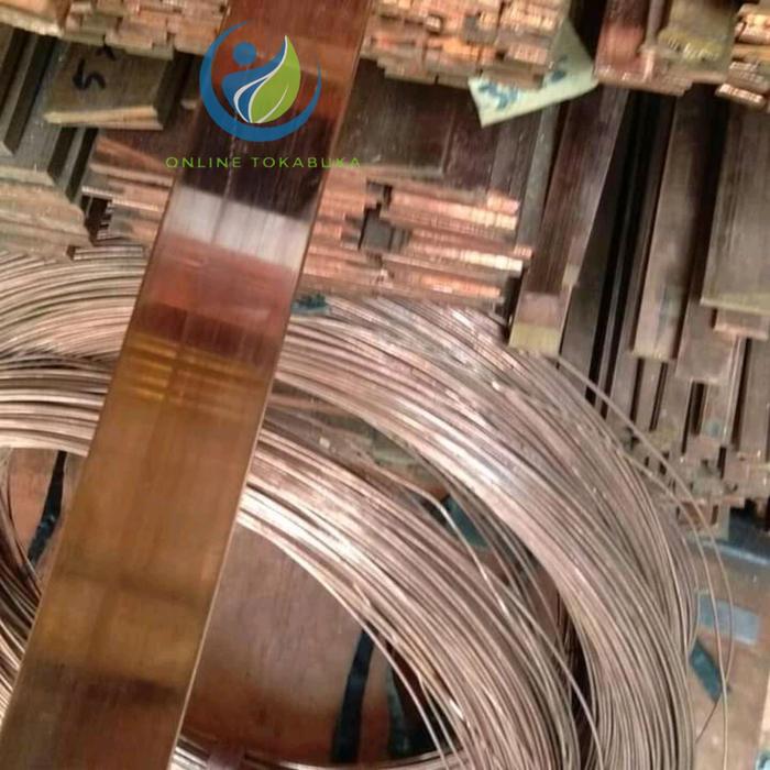 Jual Plat Tembaga Busbar / Tembaga Murni 5mm x 50mm x 100mm Murni 99% ...