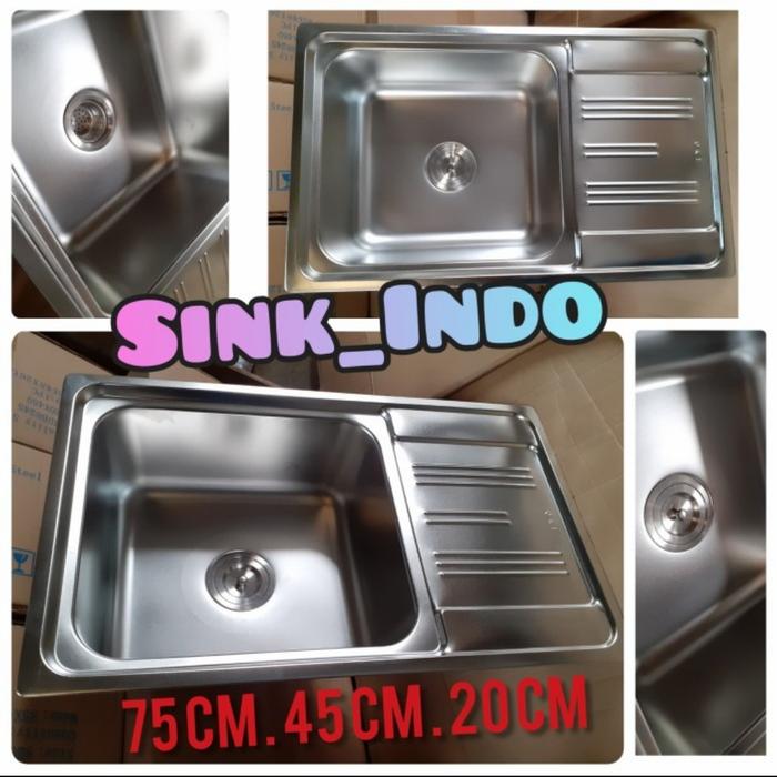 Jual LARIS Bak Cuci Piring Stainless 1 Lubang Uk 75 x 45 atau Kitchen ...