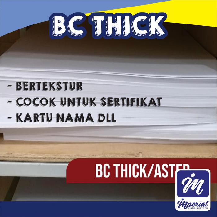 Jual Cetak Kertas BC Thick 1 Sisi A3 Plus Fullcolor - Kota Yogyakarta ...