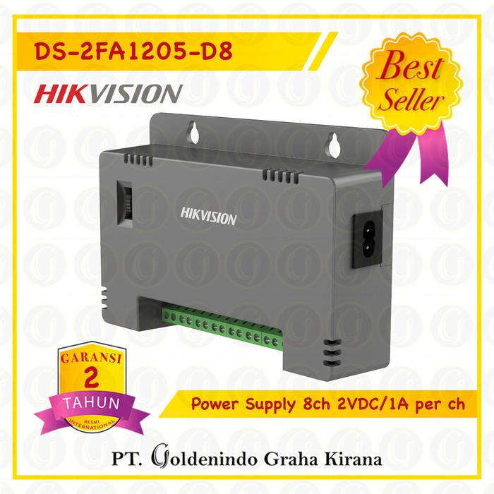 Jual DS-2FA1205-D8 Hikvision Adaptor CCTV Power Supply 8A 12V 8CH ...
