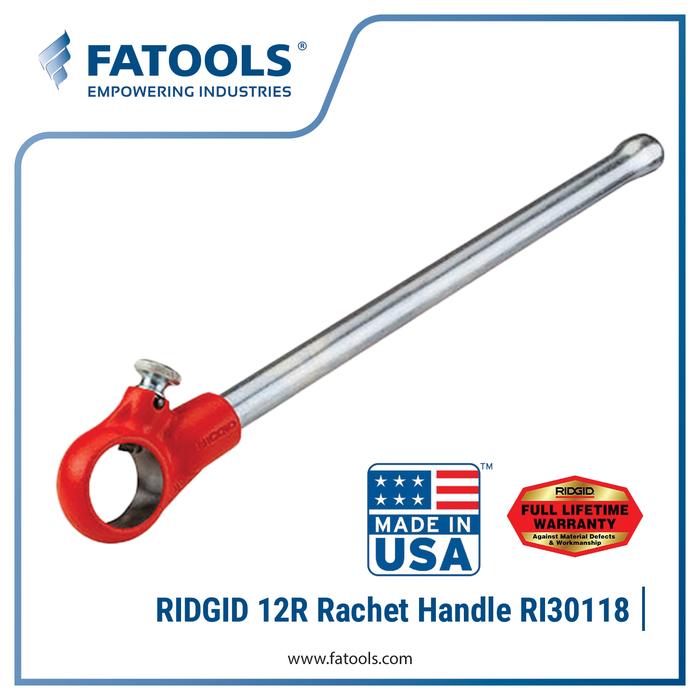 Jual RIDGID 30118 12R Ratchet Handle Only for Manual Threader Snai Drat ...