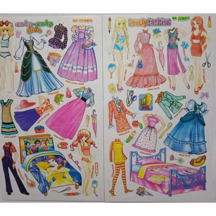 Jual Mainan Jadul Paperdoll Bongkar Pasang Boneka Kertas Bp Jumbo ...