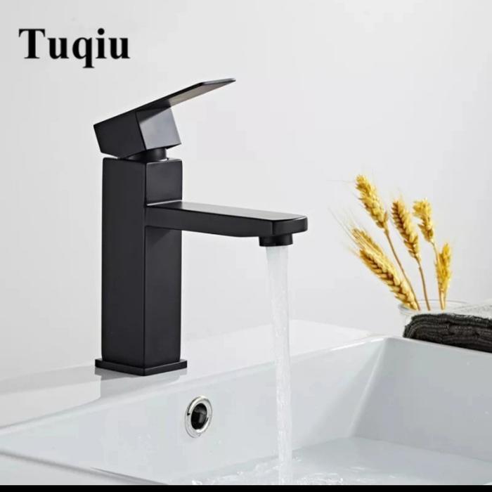 Jual Kran Wastafel Panas Dingin Hitam Kran Lavatory Black Kotak ...