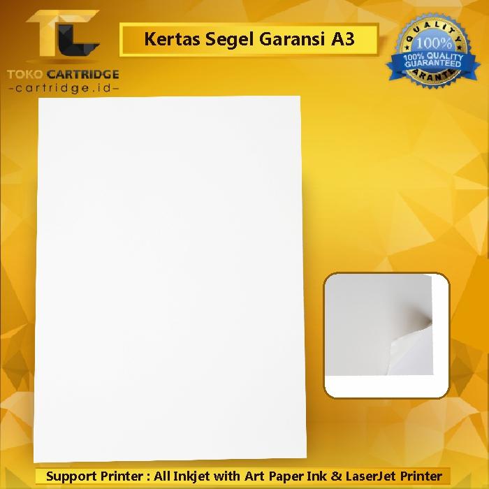 Jual Kertas Segel A3 Premium Sticker Garansi Stiker Pecah Telur Putih ...