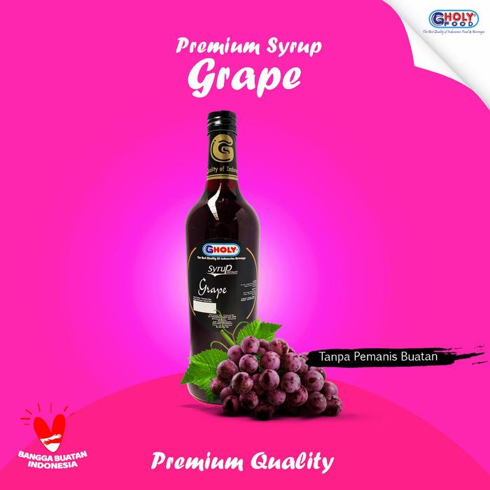Jual Gholy Premium Syrup Grape/Gholy Sirup Anggur Premium (620ml) - Kab ...