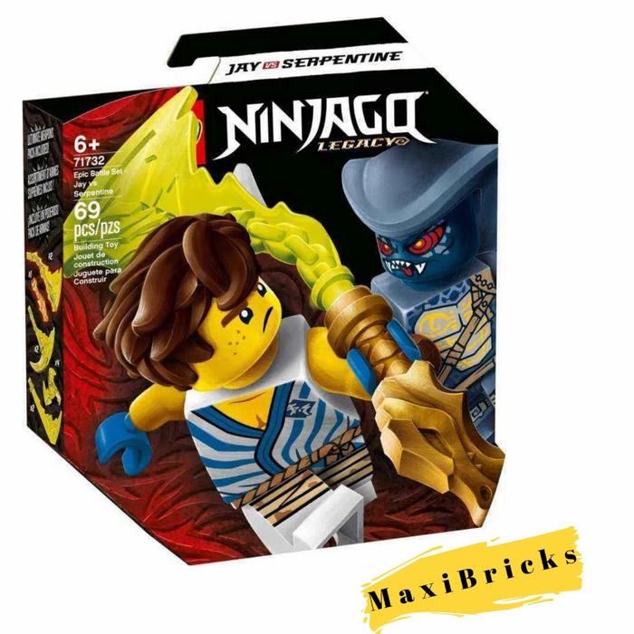 Jual LEGO Ninjago 71732 Epic Battle Set Jay vs Serpentine - Kota ...