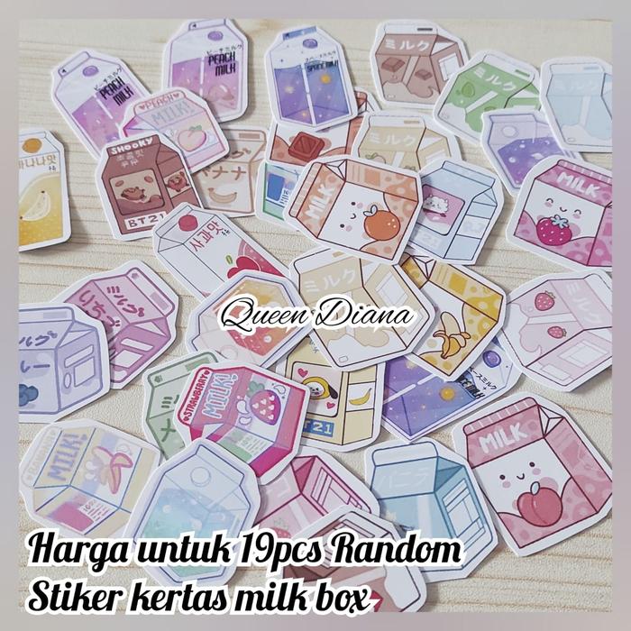 Jual 19pcs stiker milk hawaii gambar kotak susu sticker aesthetic milk ...