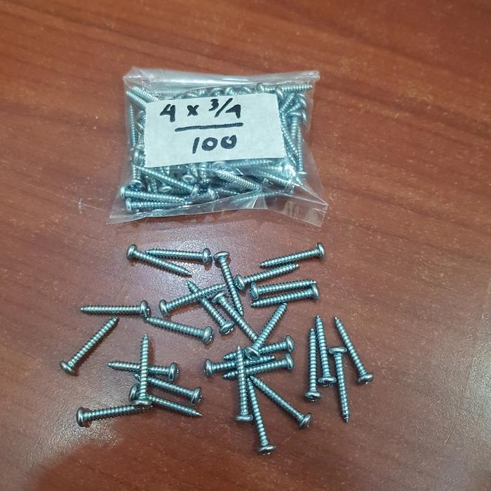 Jual Sekrup /Baut tapping PAB 4 x 3/4 " Inch (100pcs) - Kota Bandar ...