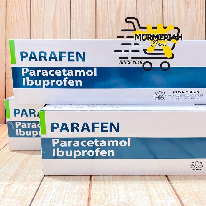 Jual PARAFEN BOX 100 kaplet Paracetamol Ibuprofen-Obat Nyeri & Demam ...