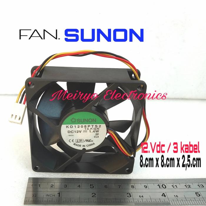 Jual Fan 8.cm 12.Vdc ( SUNON. DC BRUSHLESS Sunon kipas Fan Motor. ) 3 ...