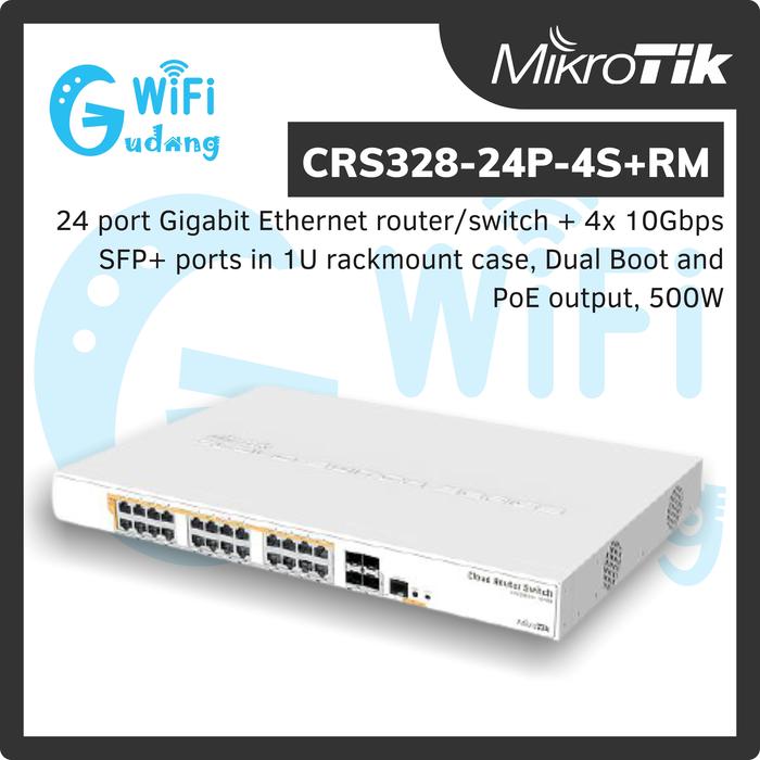 Jual Mikrotik CRS328-24P-4S+RM 24 Port Gigabit POE Switch Managed Layer ...