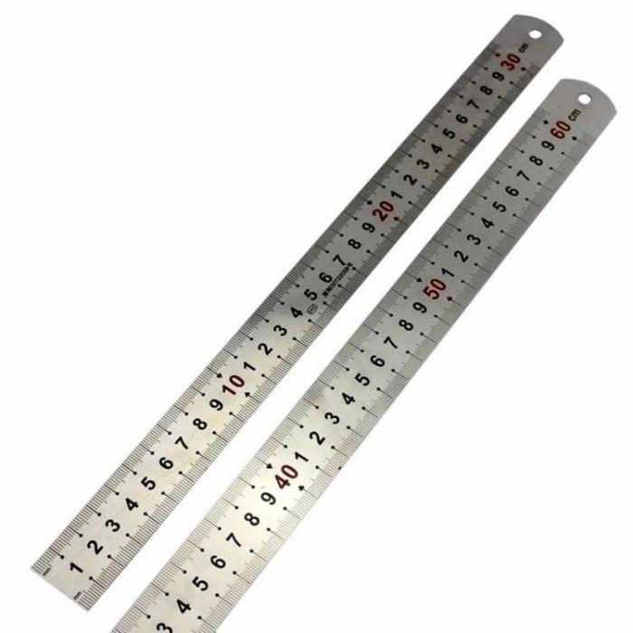 Jual Penggaris stainless steel 100 cm / Stainless steel ruler 1 meter ...