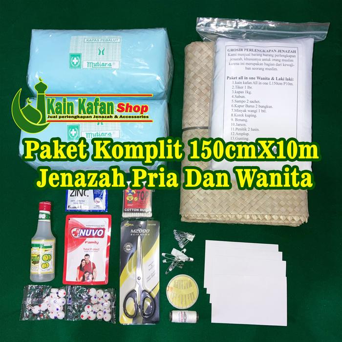 Jual Paket Kain Kafan Perlengkapan jenazah L150 P10m Bisa Pria & wanita ...