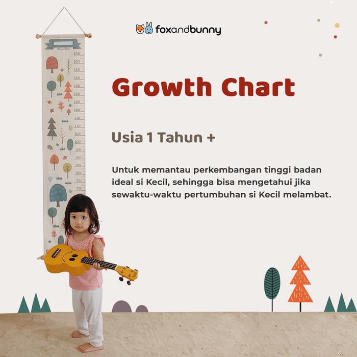 Jual Grow Chart Fox And Bunny | Pengukur Tinggi Badan Anak - Ocean Di ...