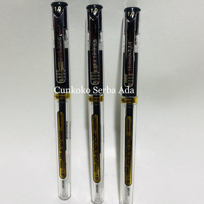 Jual pulpen standard boldliner pro 1.0 ( hitam ) / 1 box isi 12 pcs di ...