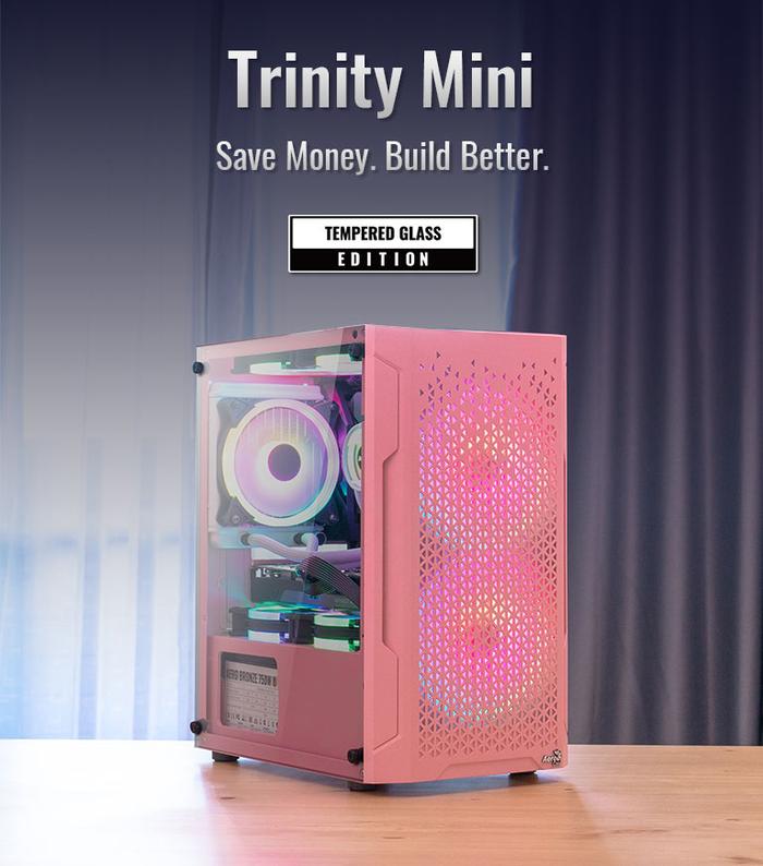 Promo Aerocool Trinity Mini V2 I White - Tempered Glass m-ATX Gaming ...