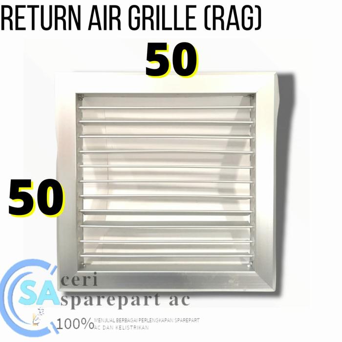 Jual RAG return air grille UKURAN 50 X 50 grill AC polos ukuran dalam ...