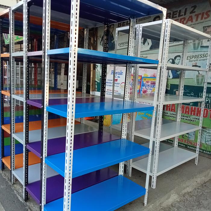 Jual rak besi siku lubang 100x40x200 5 susun - Kab. Karawang - UD.PUTRA ...