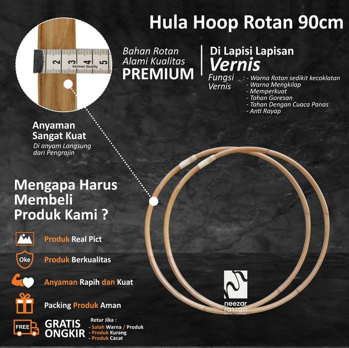 Jual Hula Hoop Hup Rotan / Ring Sport - 90cm - Kota Bekasi - Neezar ...