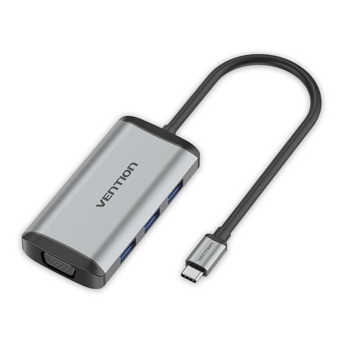 Jual Adapter USB Type C ke HDMI VGA Converter Thunderbolt 3 - Aluminium ...