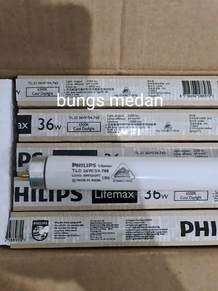 Jual PHILIPS LAMPU TL 36W PUTIH 36 WATT TL-D TLD NEON T8 36 W 36WATT 54 - Kota Medan - bungs ...